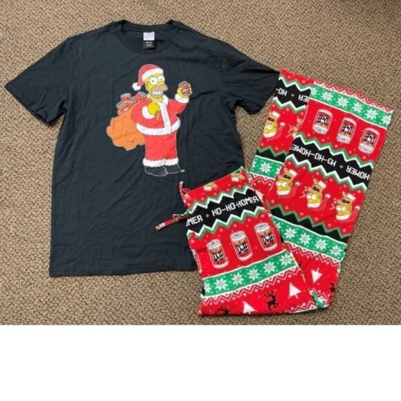 Warner Bros. | Pants | Mens Christmas Pajamas Large The Simpsons Bart ...